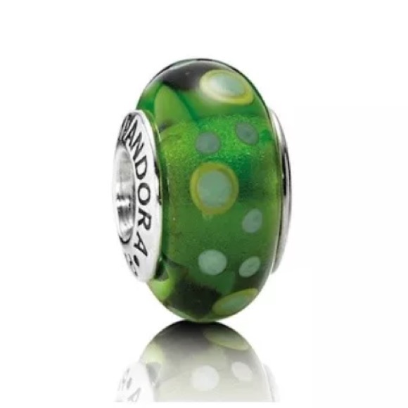 Pandora | Jewelry | New Pandora Green Bubble Glass Bead Retired | Poshmark